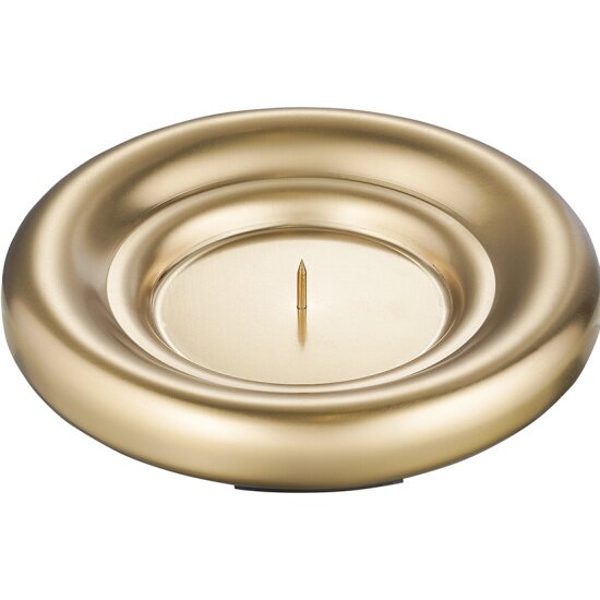 Подсвечник Tkano круглый с титановым покрытием из коллекции Edge, 12 см