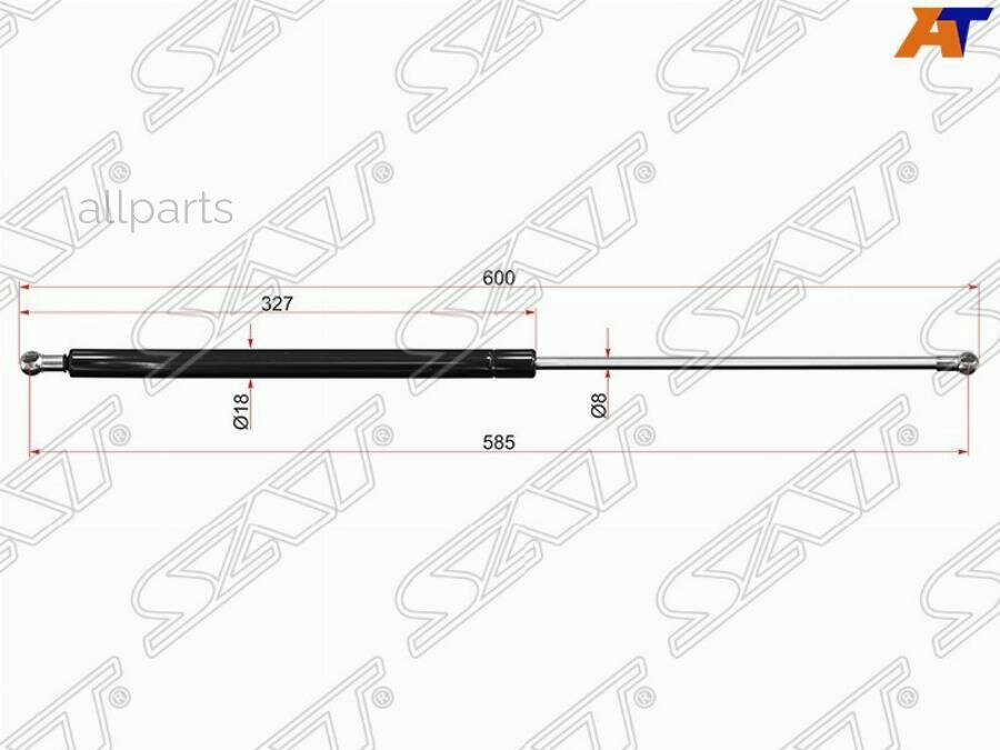 SAT ST-96624626 Амортизатор крышки багажника Chevrolet Captiva 06-15 / Opel Antara 06-15 (Справа=Слева)