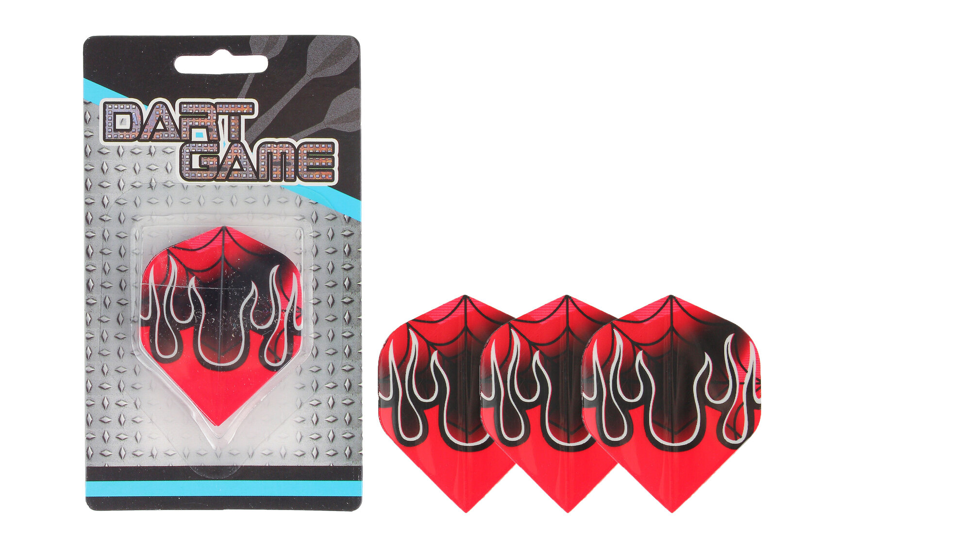 Комплект оперений Larsen PET003 DG32804, 3 шт, красный/чёрный