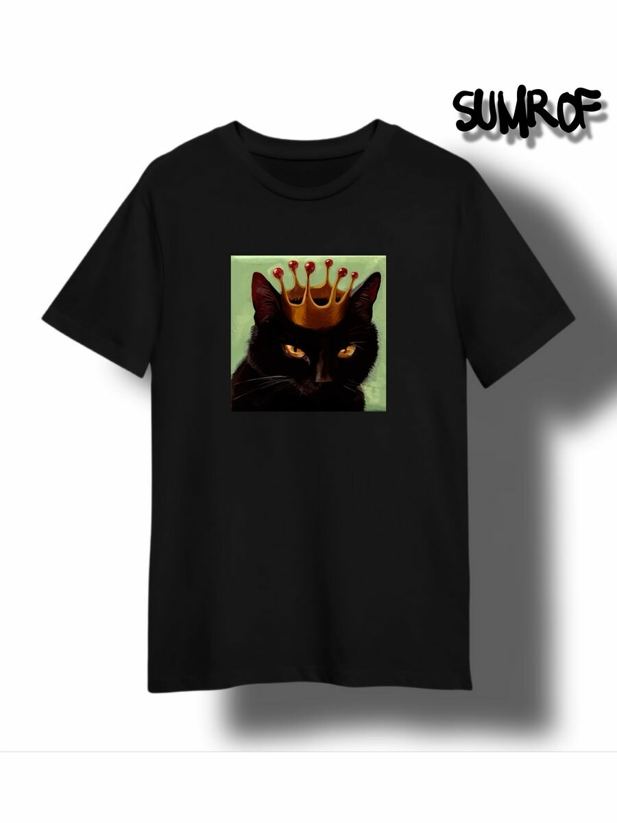 Футболка с котиками кот с короной