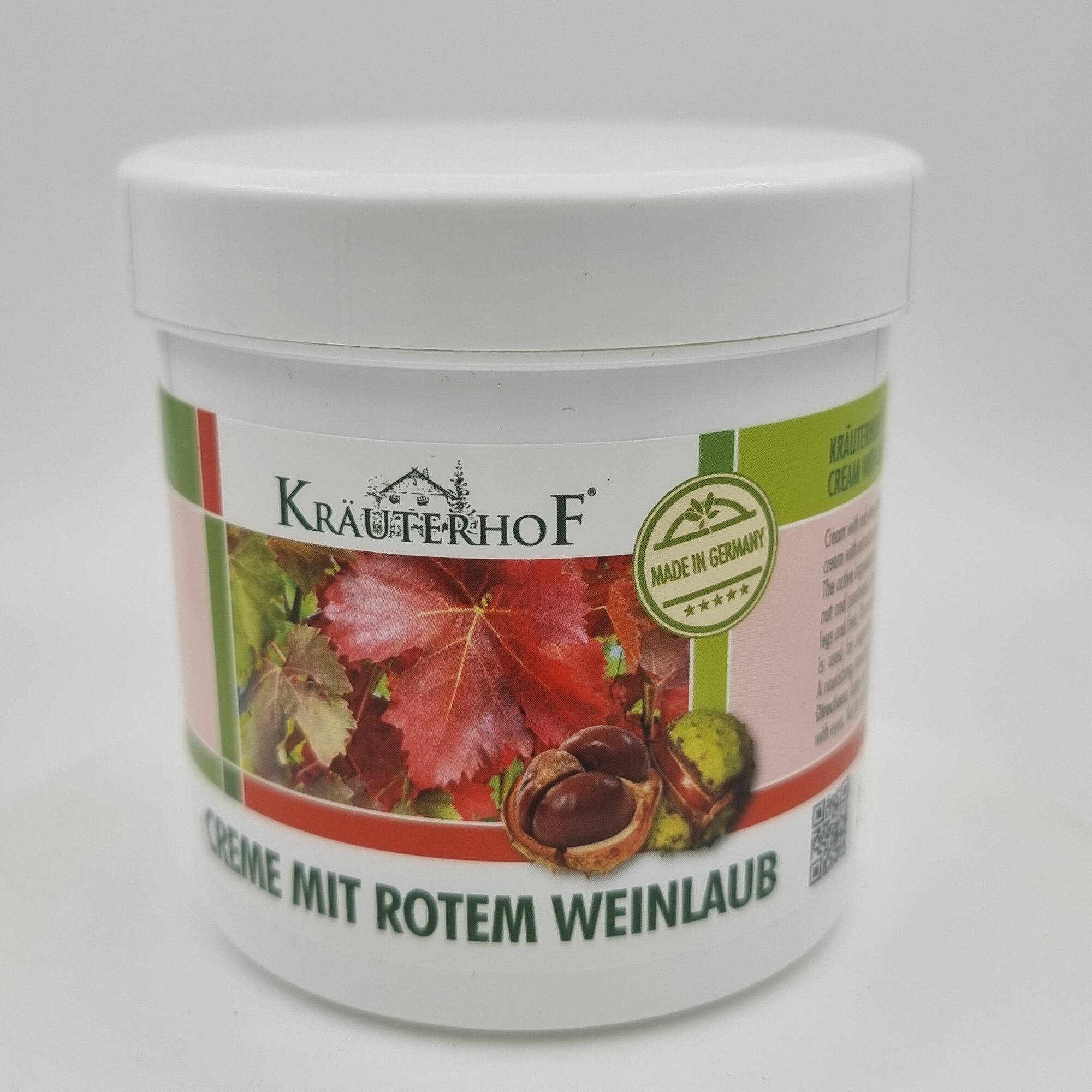 Krauterhof Крем для усталых ног и варикозного расширения вен с листьями красного винограда 250 мл (из Финляндии)