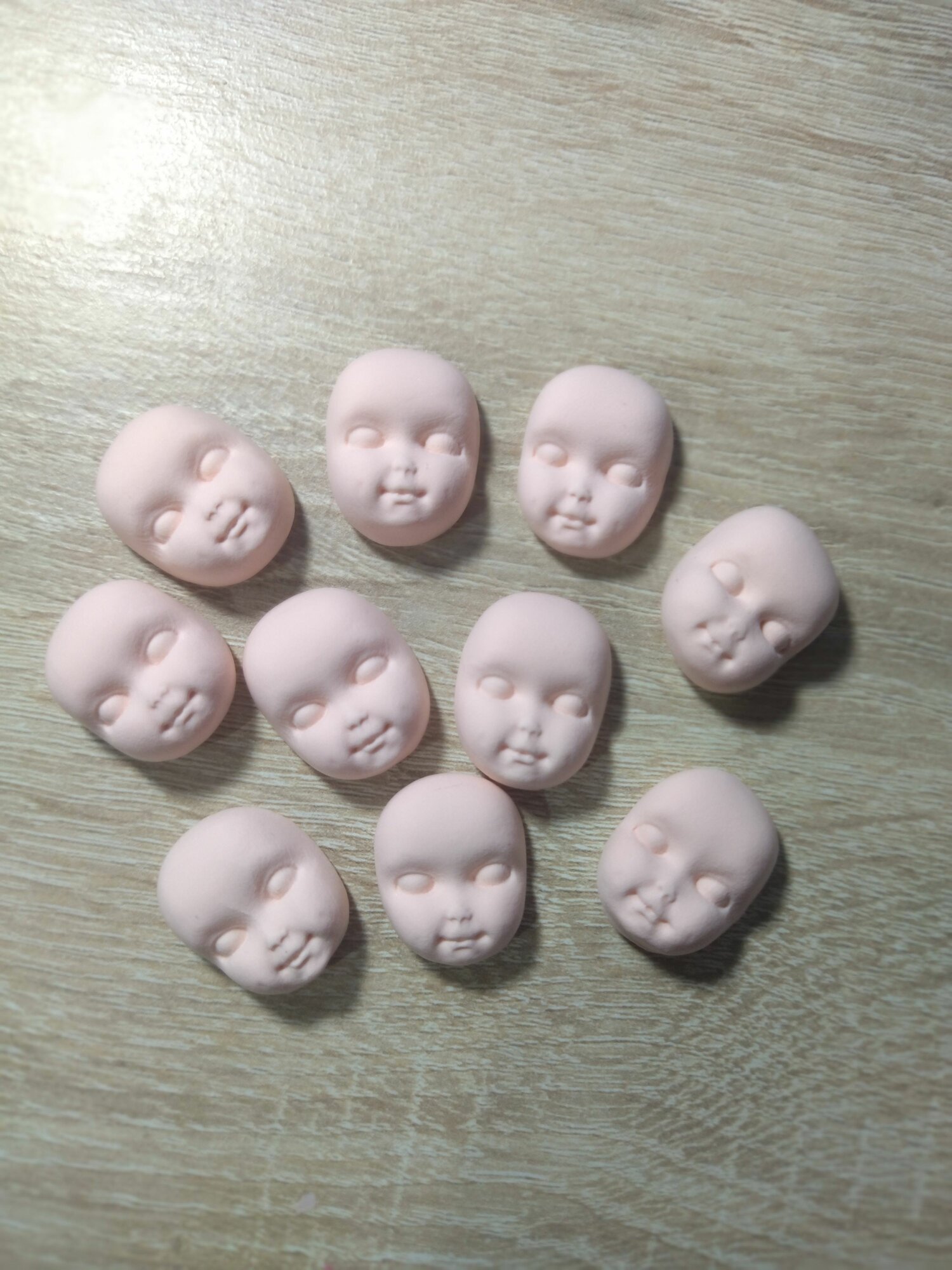 Набор лиц для ватной игрушки, личико куклы, малыш, младенец, мальчик, девочка - 10 шт.