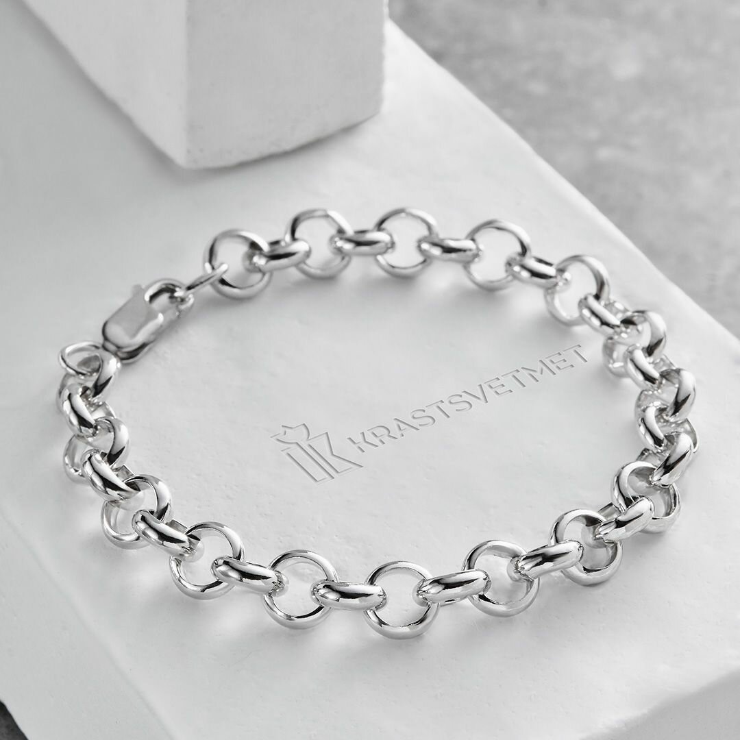 Браслет, серебро, 925 проба, родирование