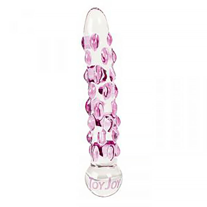 Стеклянный фаллоимитатор с шишечками Glass worxx diamond dazzler - 17 см.