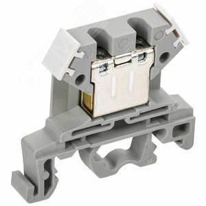 Зажим клеммный винтовой проходной IEK ЗНИ 6 кв мм (JXB50А) серый YZN10-006-K03