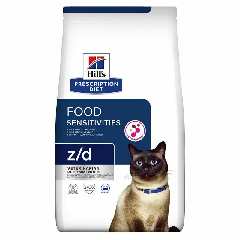 HILL'S Prescription Diet Feline Z/D Сухой гипоаллергенный корм для кошек, 3 кг