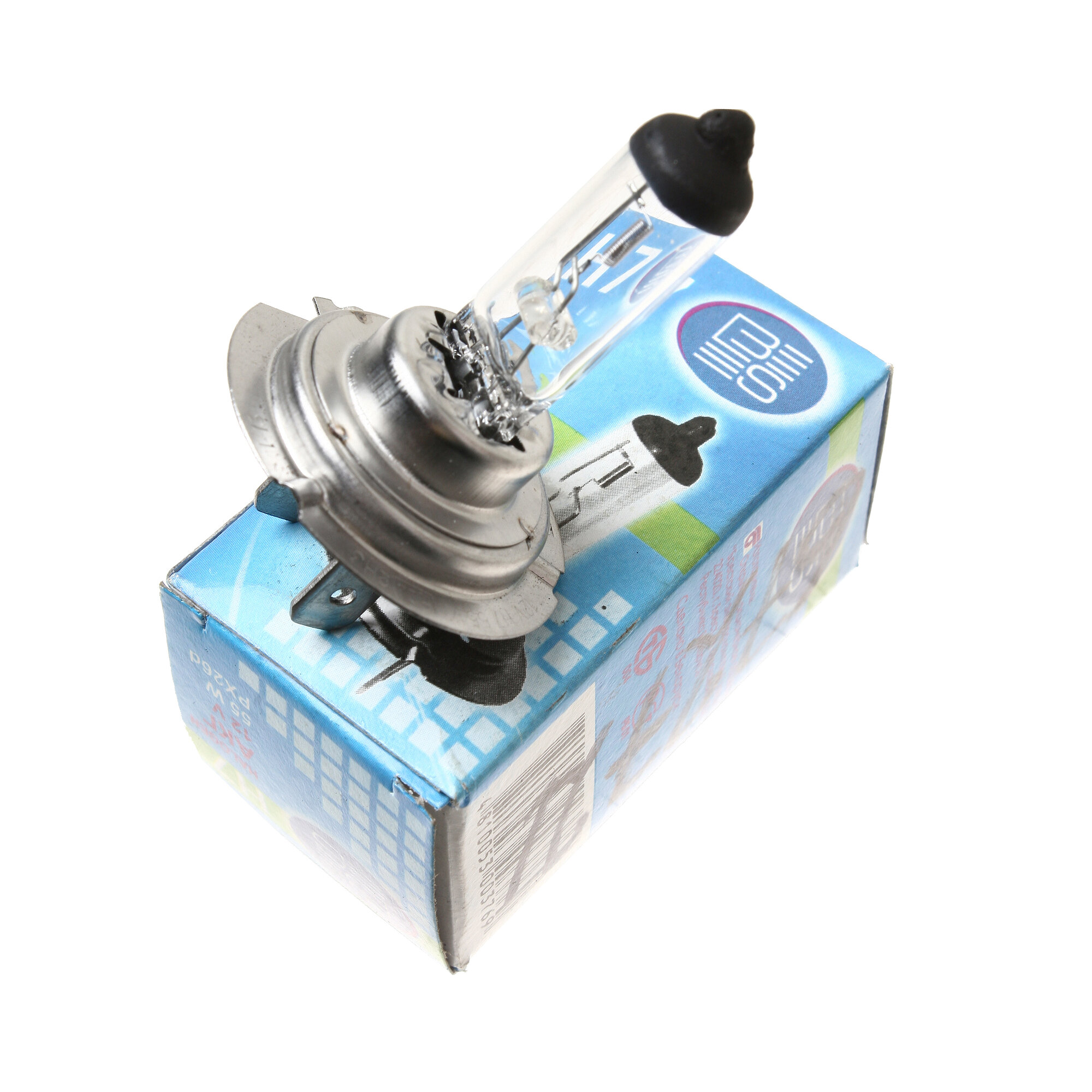 Автолампа бэлз H7 АКГ-557, 55 Вт, PX26d, 12 V, белый свет, галогенный