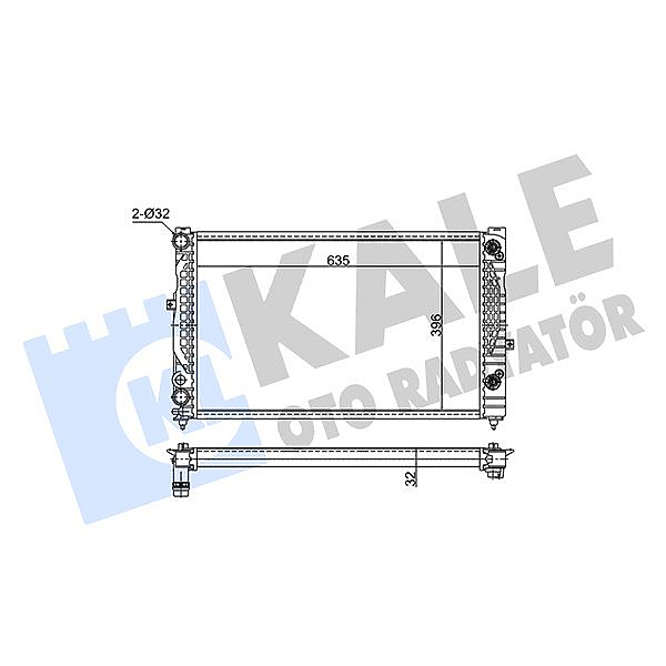 KALE 349240 (349240_KL1) радиатор охлаждения для а / м VW Passat (Пассат) b5 (96-) at паяный