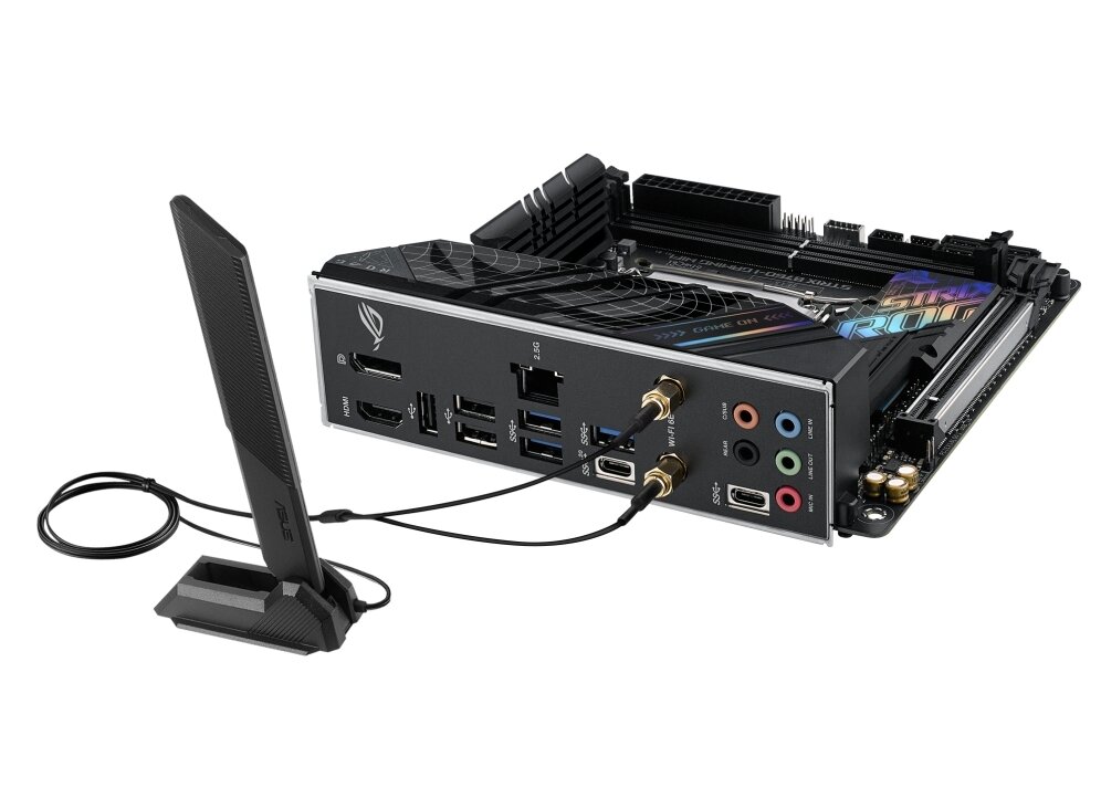 Материнская плата ASUS ROG STRIX B760-I GAMING WiFI LGA 1700, Intel B760, 2xDDR5-5600 МГц, 1xPCI-Ex16, 2xM.2, Mini-ITX