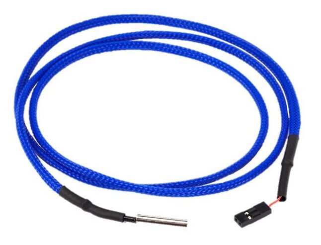 Аксессуары Lamptron Термодатчик 900мм, разъем 2-pin, синяя оплетка LAMP-TS703