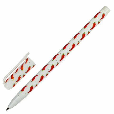 Ручка шариковая BRAUBERG SOFT TOUCH STICK "CHILI PEPPER", синяя, мягкое покрытие, узел 0,7 мм, 143708