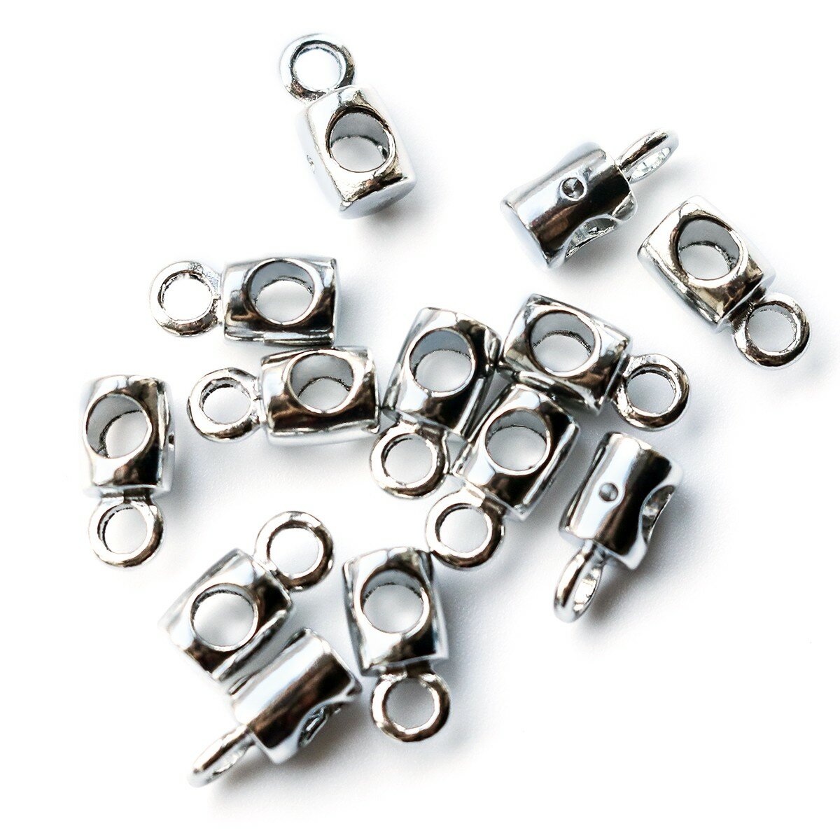 Бейл держатель для кулона подвески 15 шт для бижутерии/украшений, сплав, цвет платина, размер 12x6x7 мм