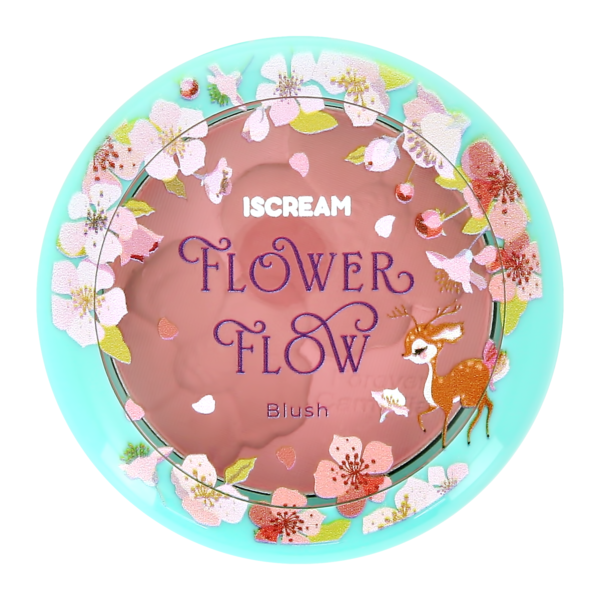 Румяна для лица компактные двухцветные ISCREAM FLOWER FLOW, тон 03