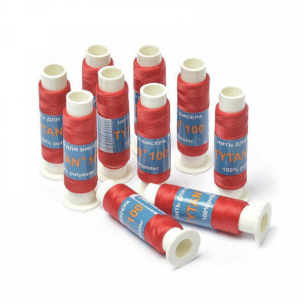 Нить для бисера Tytan 100м красная (2 шт.)