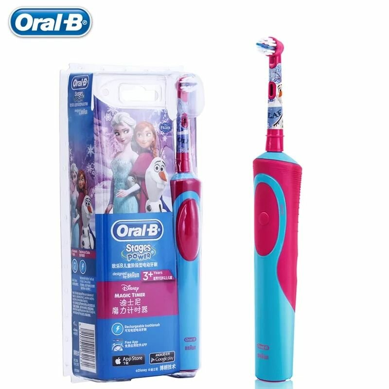Детская электрическая зубная щетка Oral B D12513K Зарядка зубной щетки для детей от 3 лет