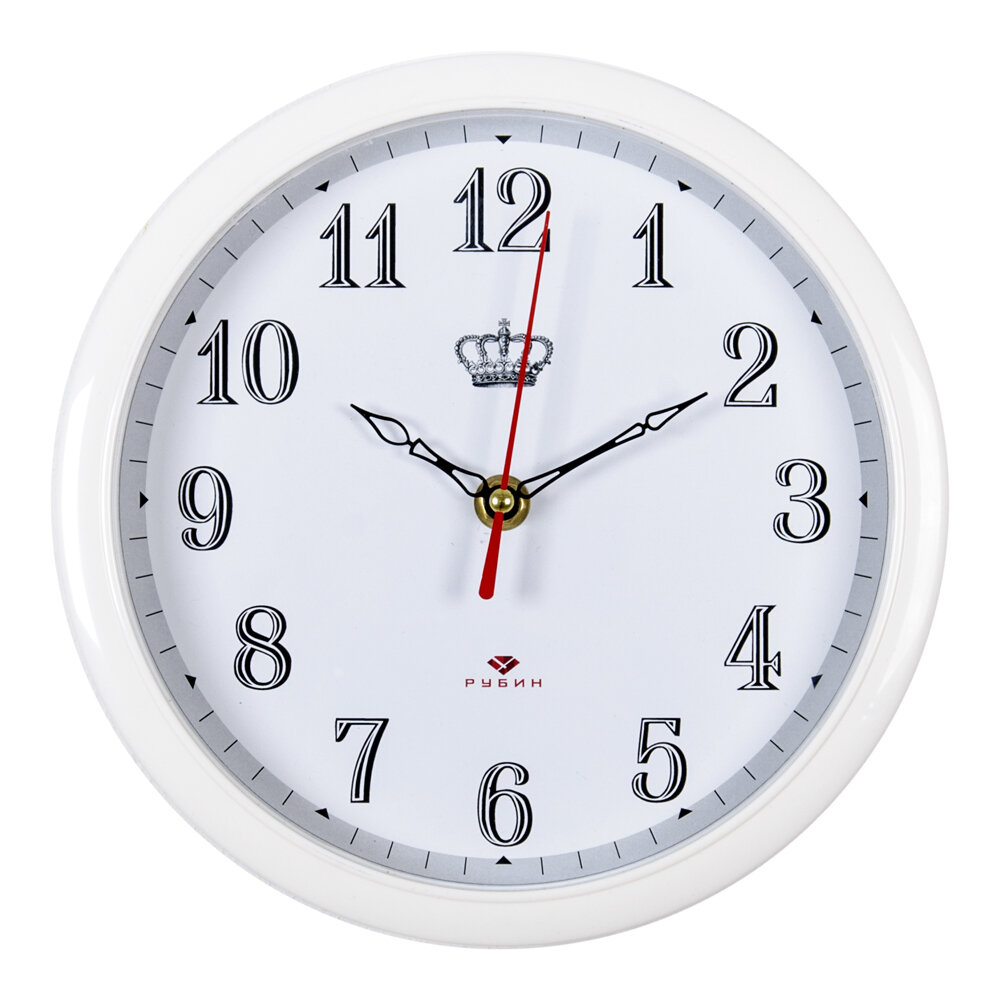 Часы настенные круг d=22см, корпус белый 2222-326 "Императорские"
