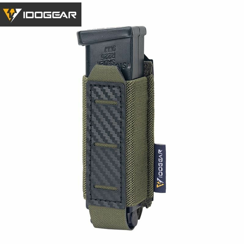 Подсумок IDOGEAR Тактический 9 mm с одним держателем для карт Камуфляжная сумка мобильного телефона из углеродного волокна 3589