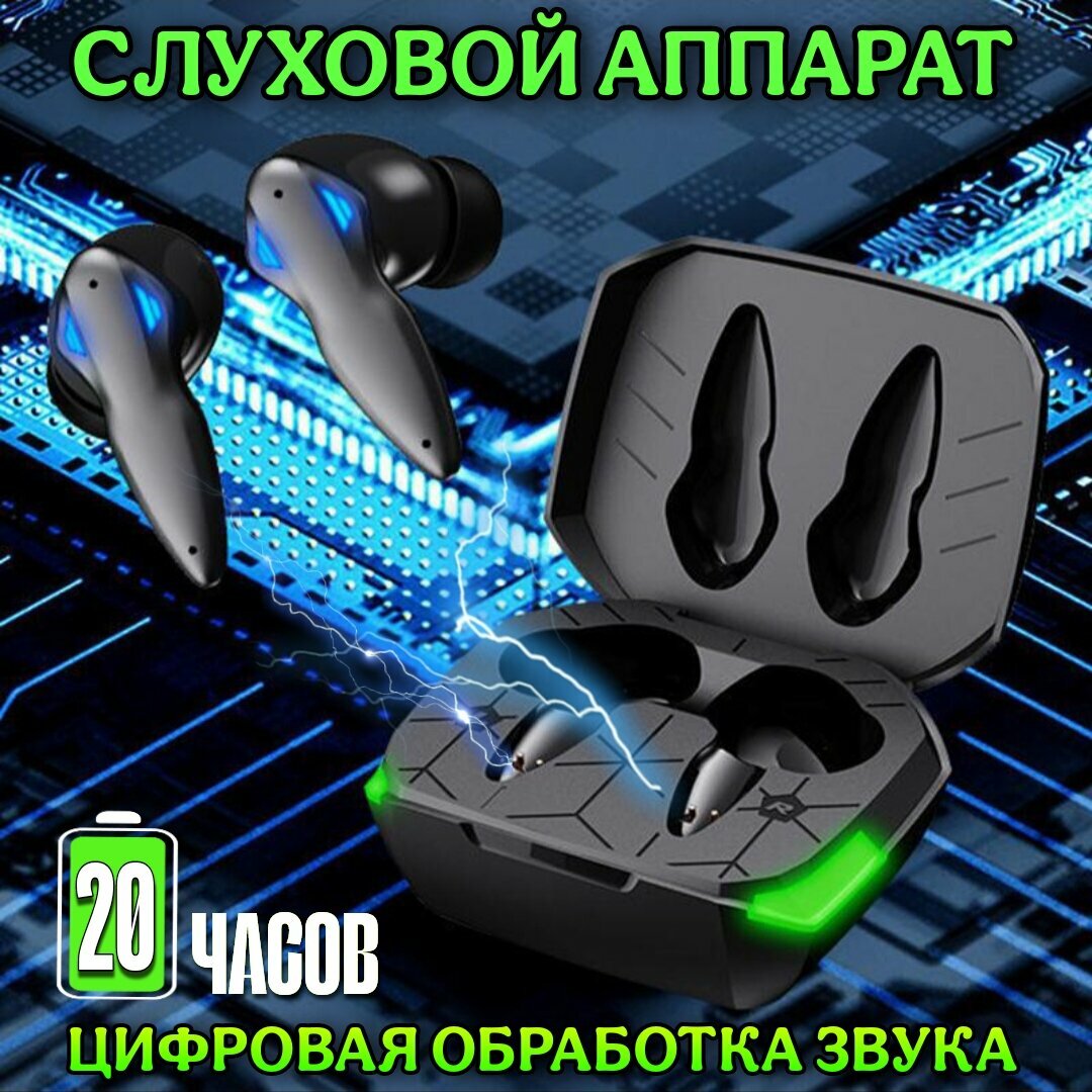 Слуховой аппарат с зарядкой внутриушной мощный