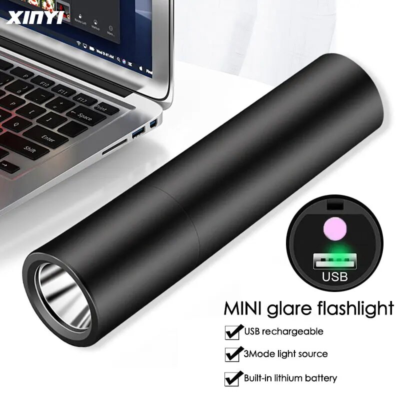 Портативный фонарик DIYUN D02 черный