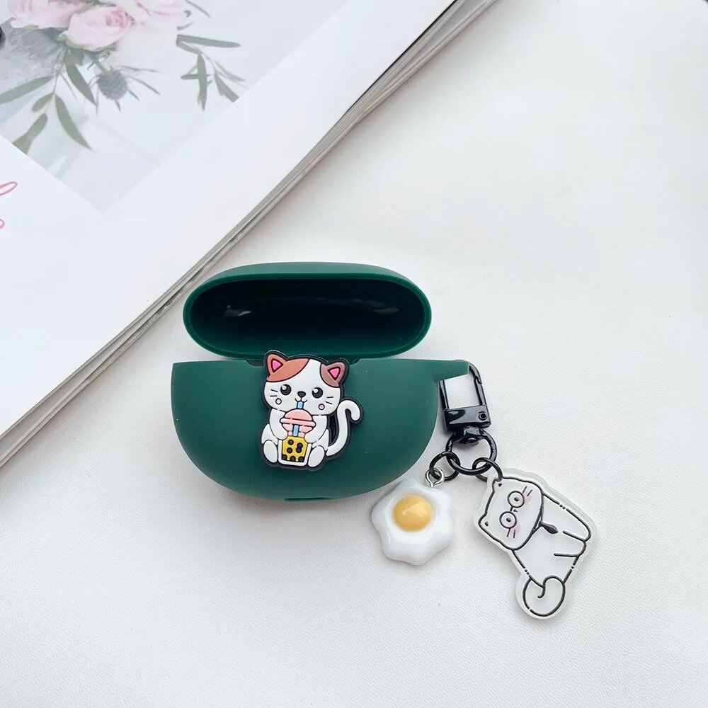 Силиконовый чехол Cute Cat для Realme Buds T110