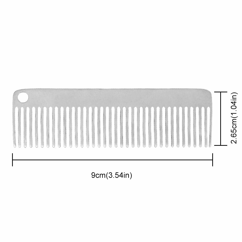 Титановая расческа, термостойкая карманная титановая расческа, уличная расческа для волос, маленькая легкая расческа для кемпинга, путешествий