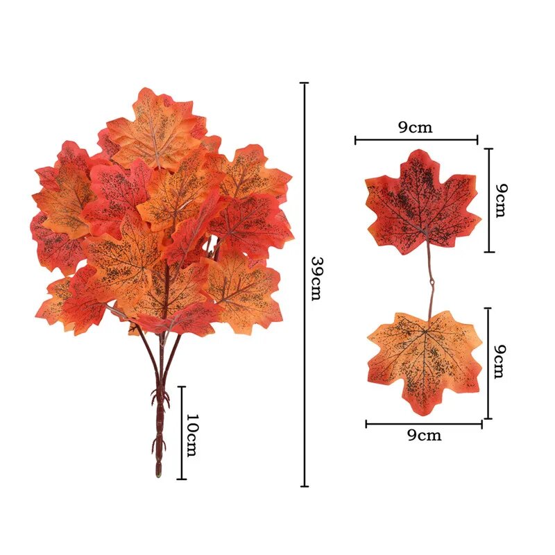 Искусственный шелковый кленовый лист 2