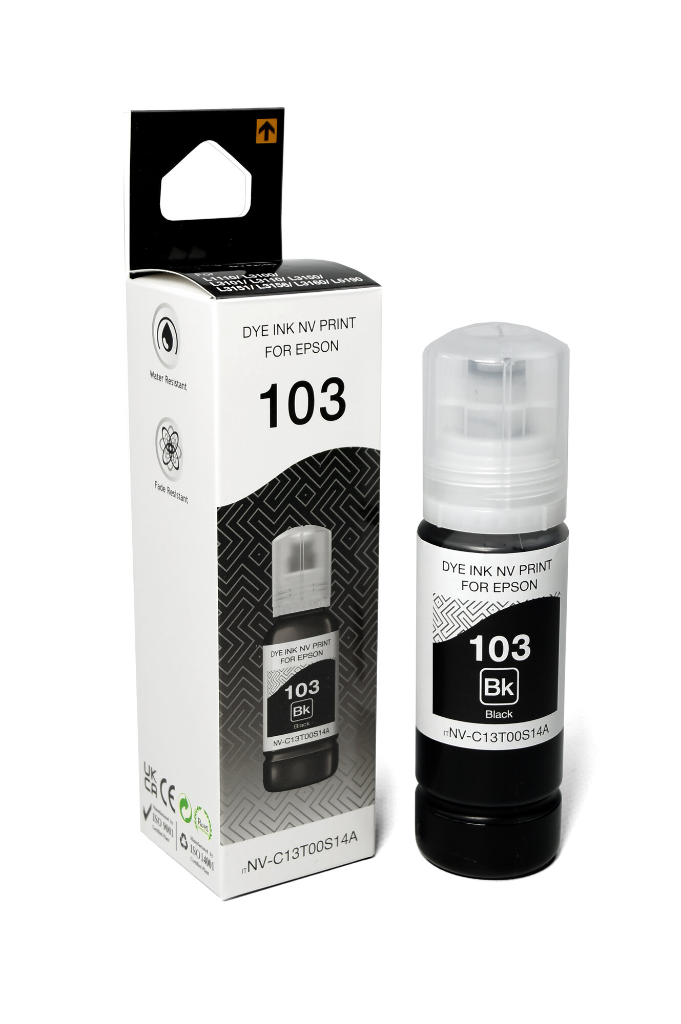 Чернила NV Print 103 для Epson L1110, L3100 (70 мл) Black (в коробке) совместимые