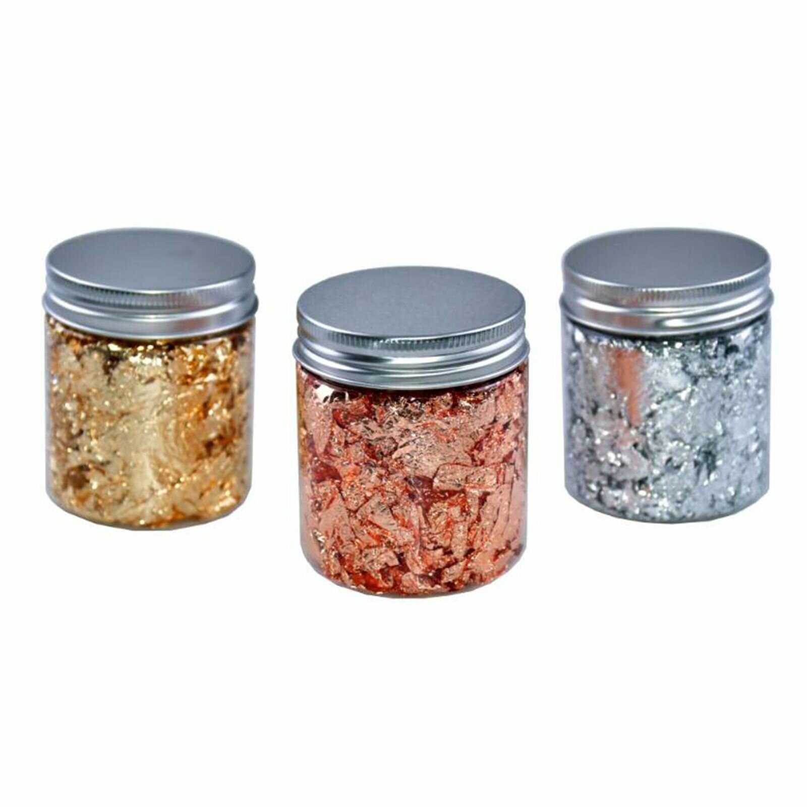 3 бутылки эпоксидного наполнителя из золотой фольги-набор A