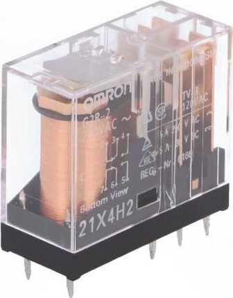 Реле OMRON G2R-2-AC230 Реле: электромагнитное DPDT Uобмотки: 230ВAC 5A/250ВAC Шаг: 5мм 1шт