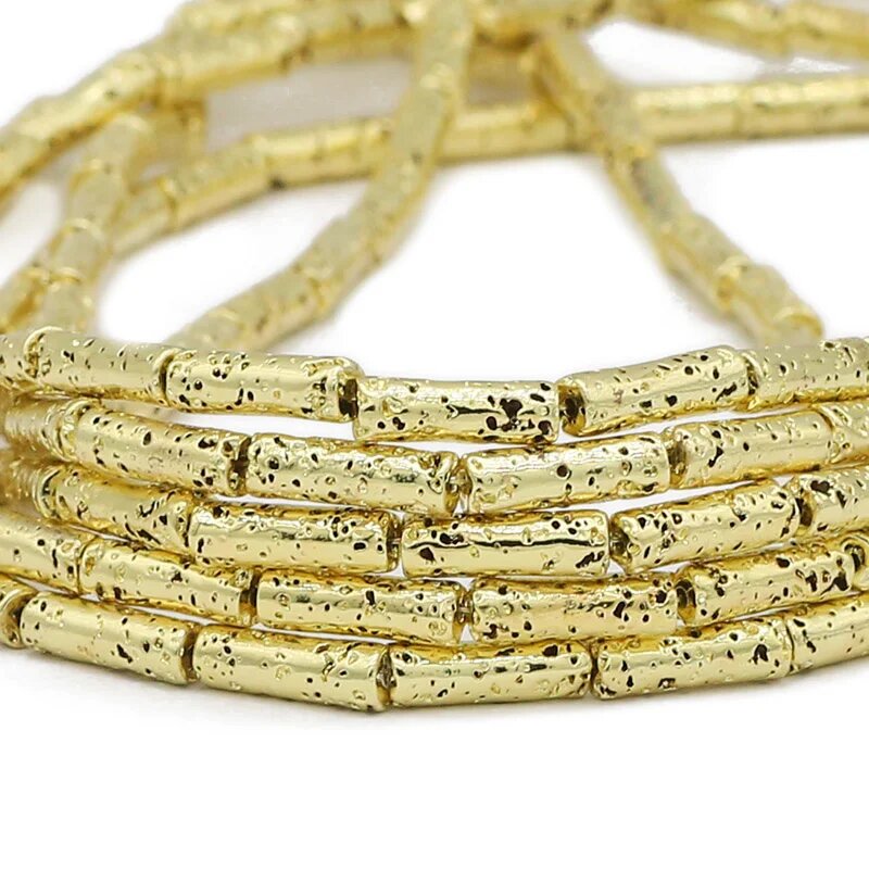 WLYeeS бусины из лавы 28 штук 9K Gold Color