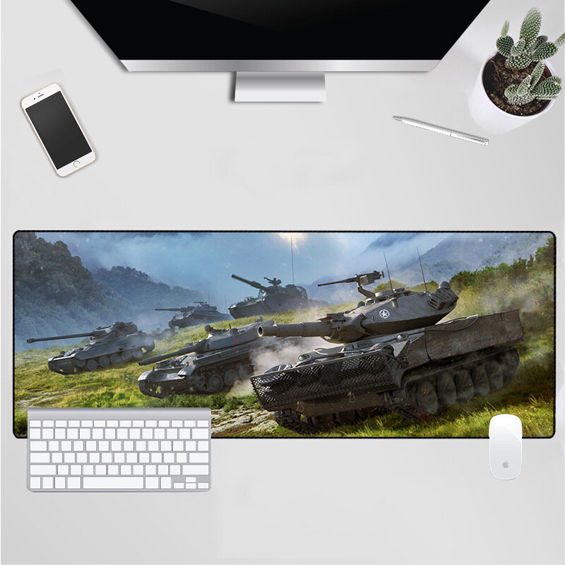 Игровой коврик "Танковые войны", нескользящий, утолщенный, резина, 1000x500x3 мм