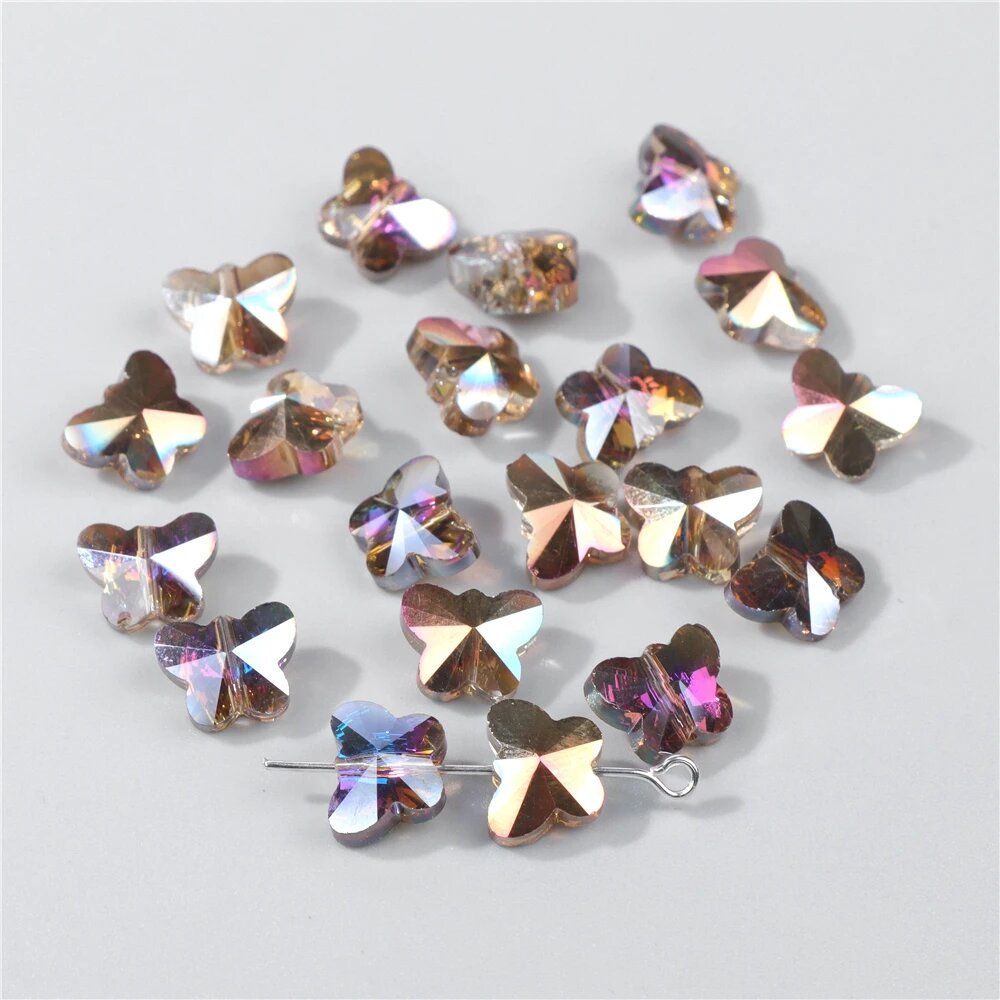Rainagem хрустальные бусины-бабочки 30 шт Style.9 A-9 7x9mm