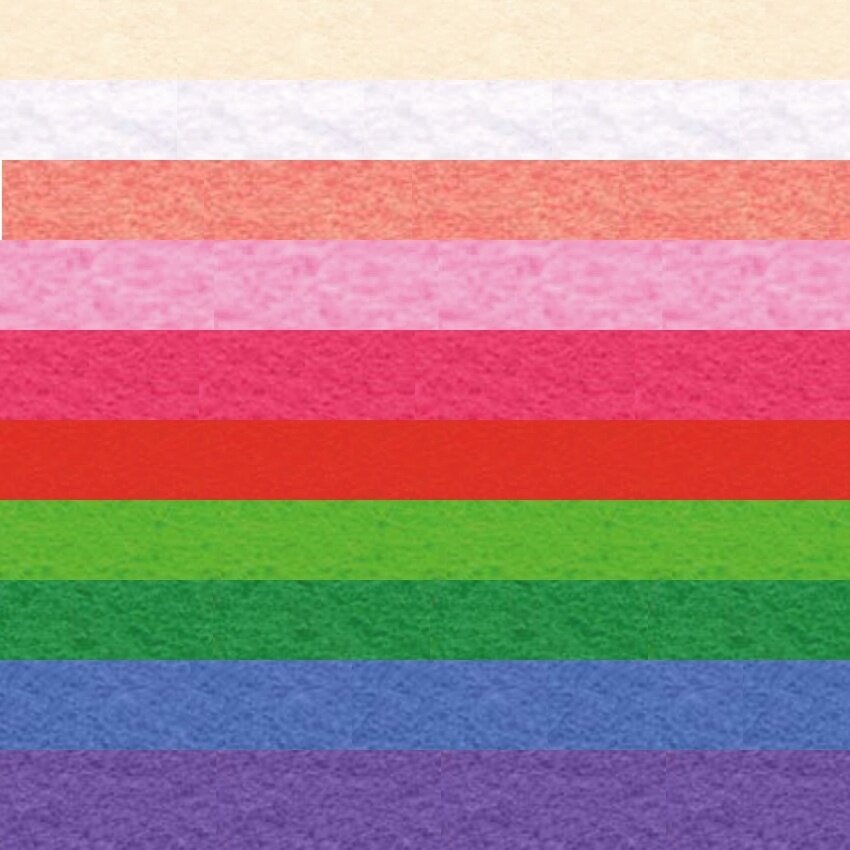 Фетр Рукоделие декоративный, 1,2 мм, 22х30 см, 10 листов, 10 цветов