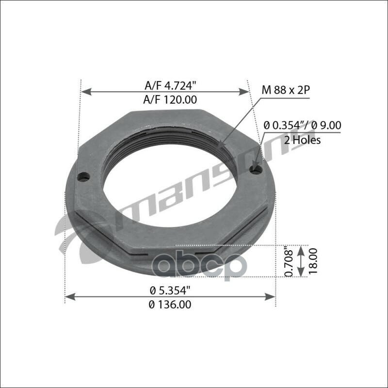 Гайка ROR ступицы М88х2мм MANSONS Mansons арт. 780.016