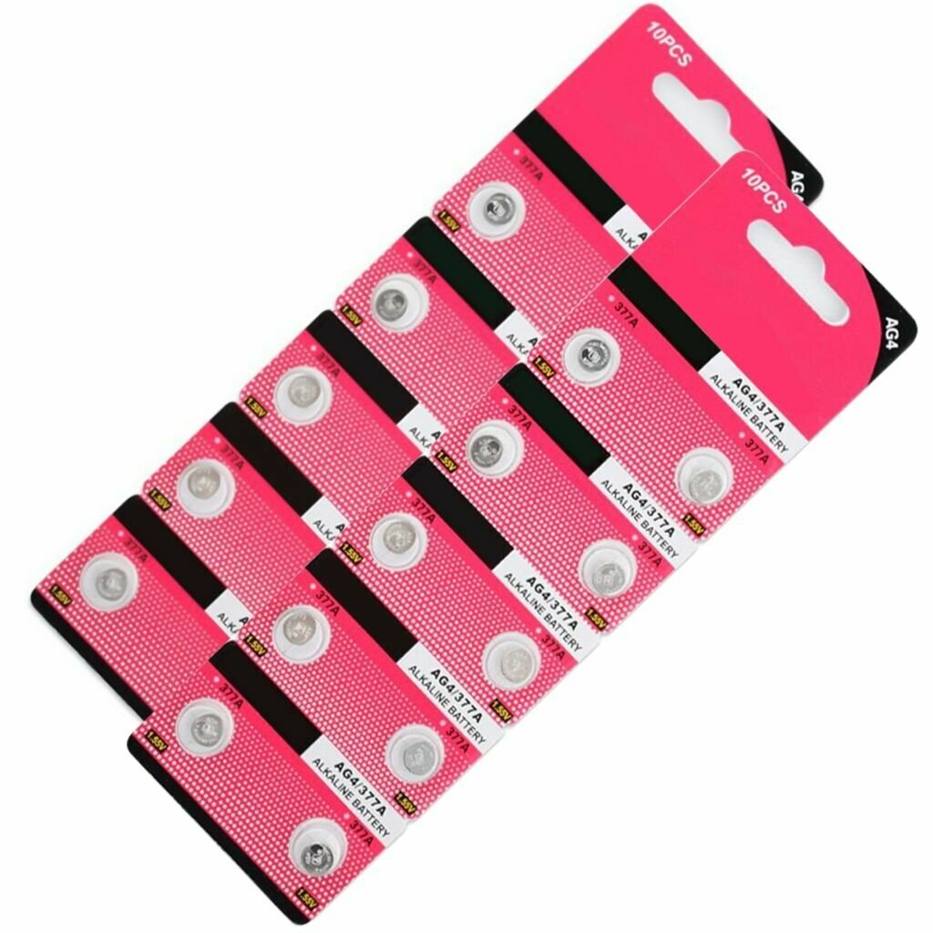 20шт, батарейный блок AG4 LR626 377A button battery card pack