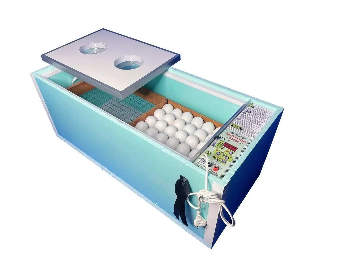 Инкубатор автоматический Матрица Вегас, на 90 яиц, универсальный