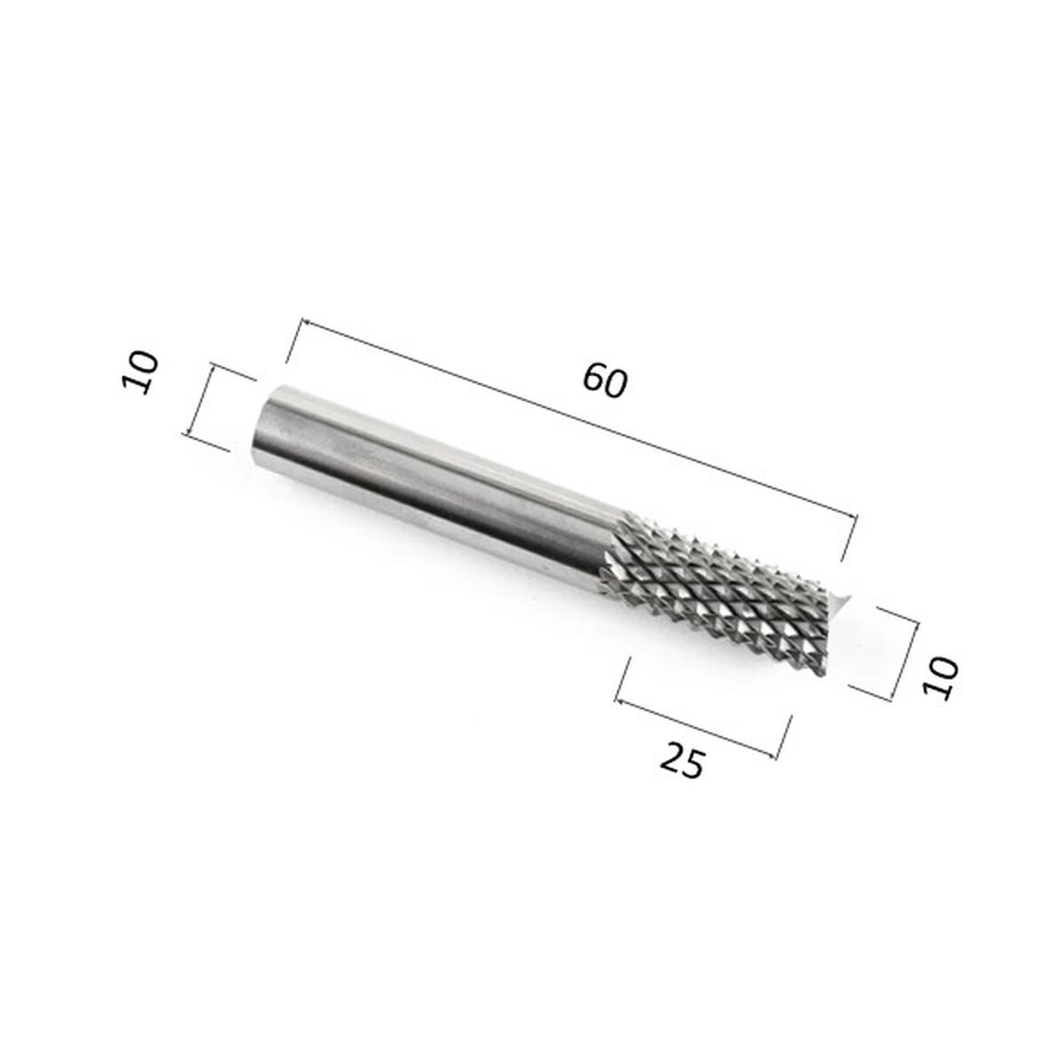 Фреза DJTOL NST10.25 рашпильная кукуруза (по акрилу (оргстеклу), дереву, ДСП)