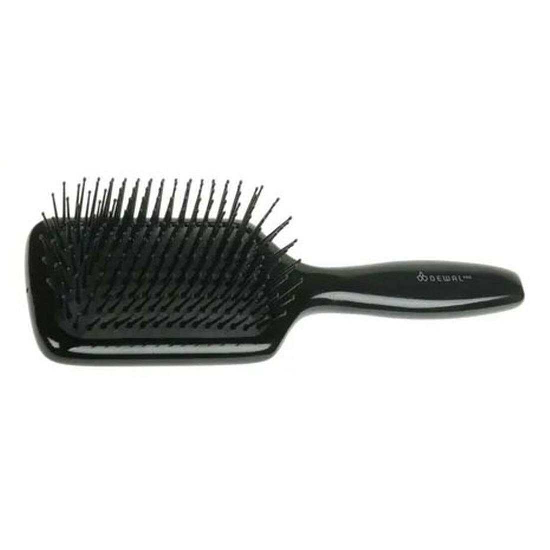 Щетка массажная Dewal Black BRWT61, магниевое покрытие щетины