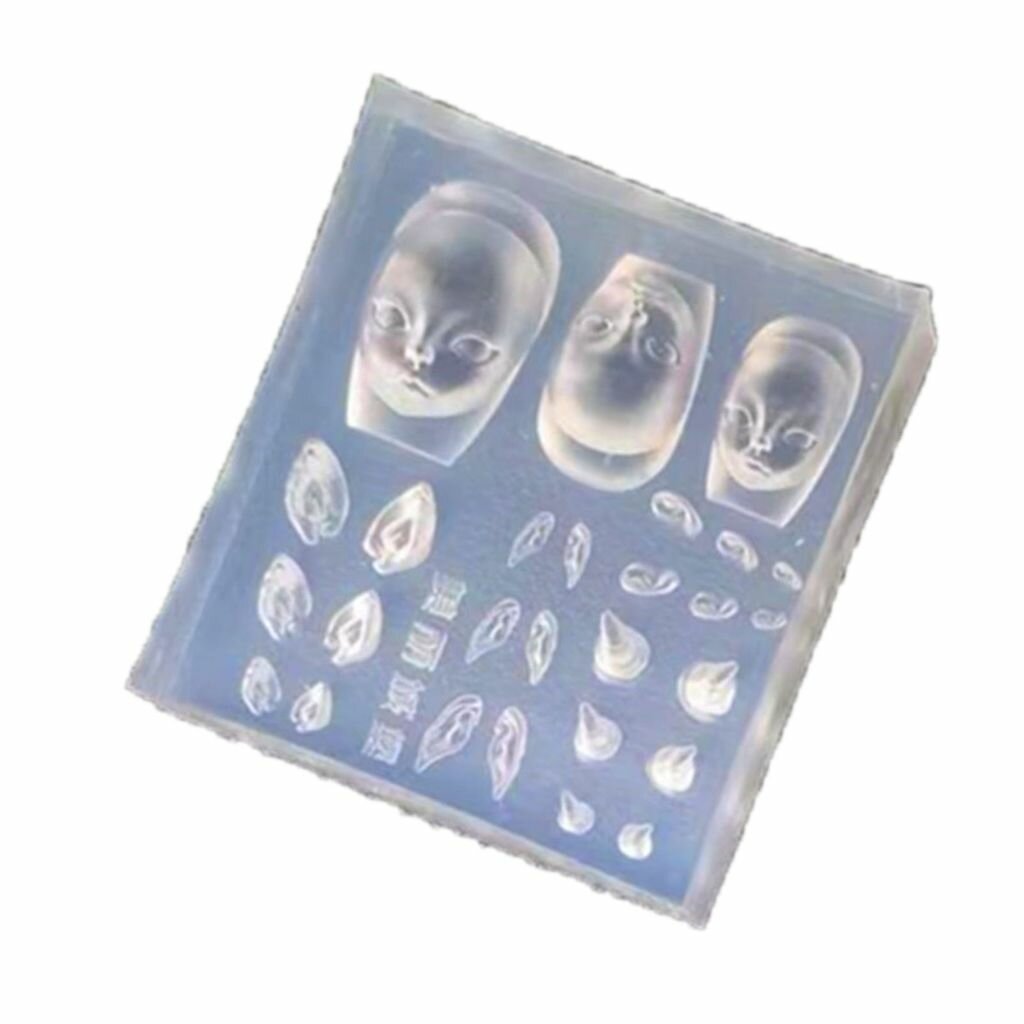 Кукла Эльф, силиконовая форма для тиснения ногтей, формы для вырезания рогов Дьявола