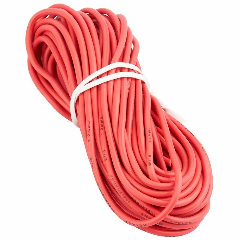 Провод автомобильный ПГВА/пвам 1х1,00мм, красный, мини-бухта 10м REXANT