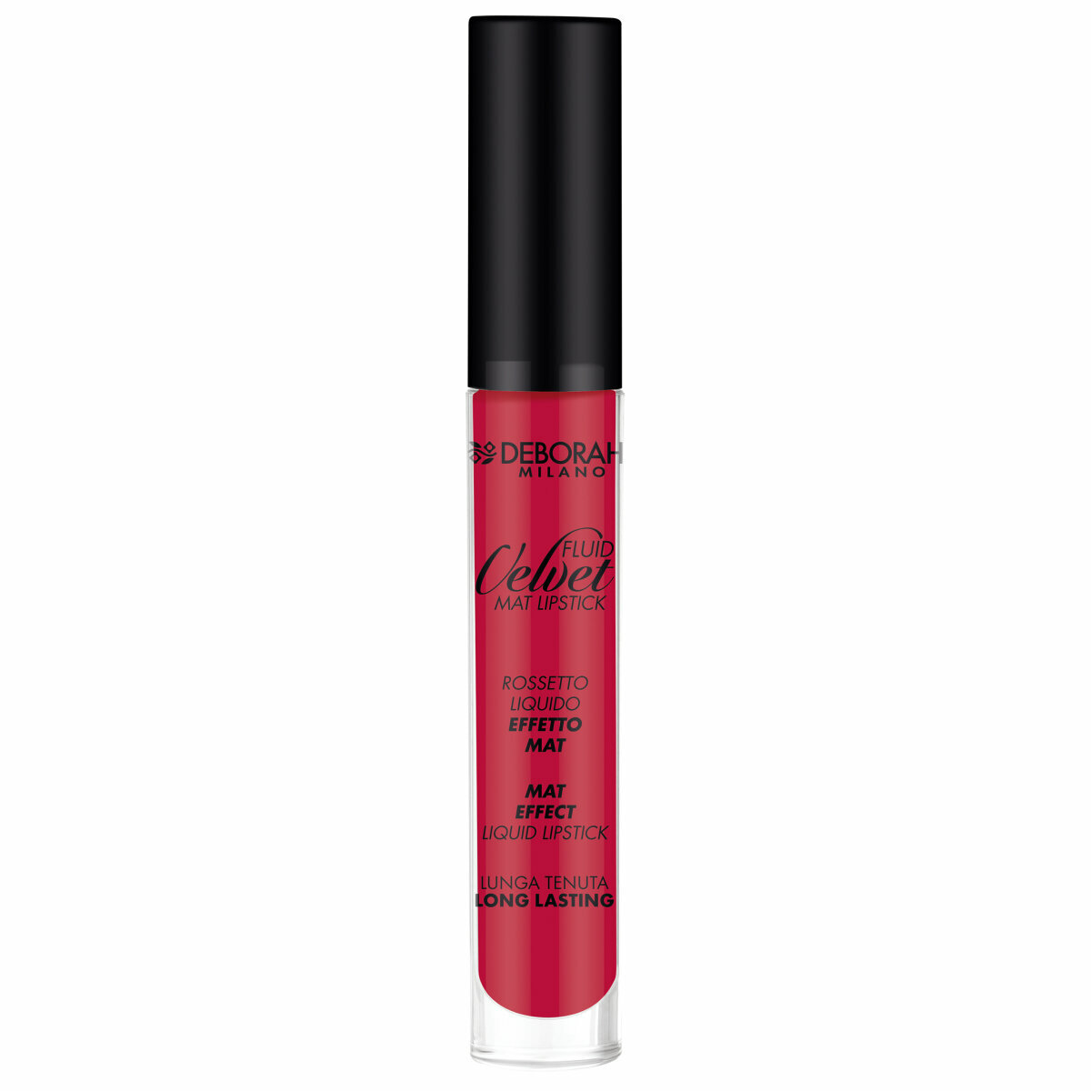 Помада для губ матовая жидкая, Deborah Milano, Fluid Velvet Mat Lipstick, тон 21 красный мак, 4.5 г