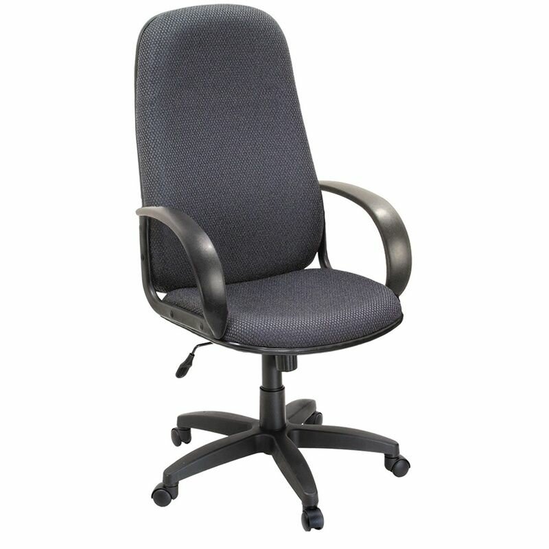 Кресло Chairman 279, ткань черно-серая