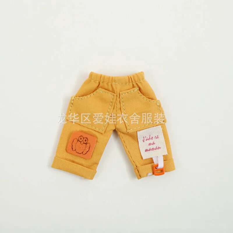 Футболка для куклы OB11 HOUZIWA Желтый, Pant as pic