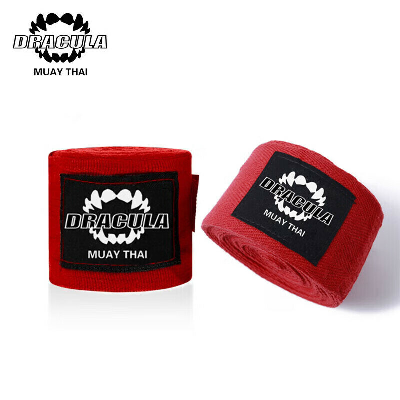 Taekwondo Degula Boxing Hand Wraps, Sanda Fighting Taekwondo Sports Gloves Bandages, Red, 5M Per Pair