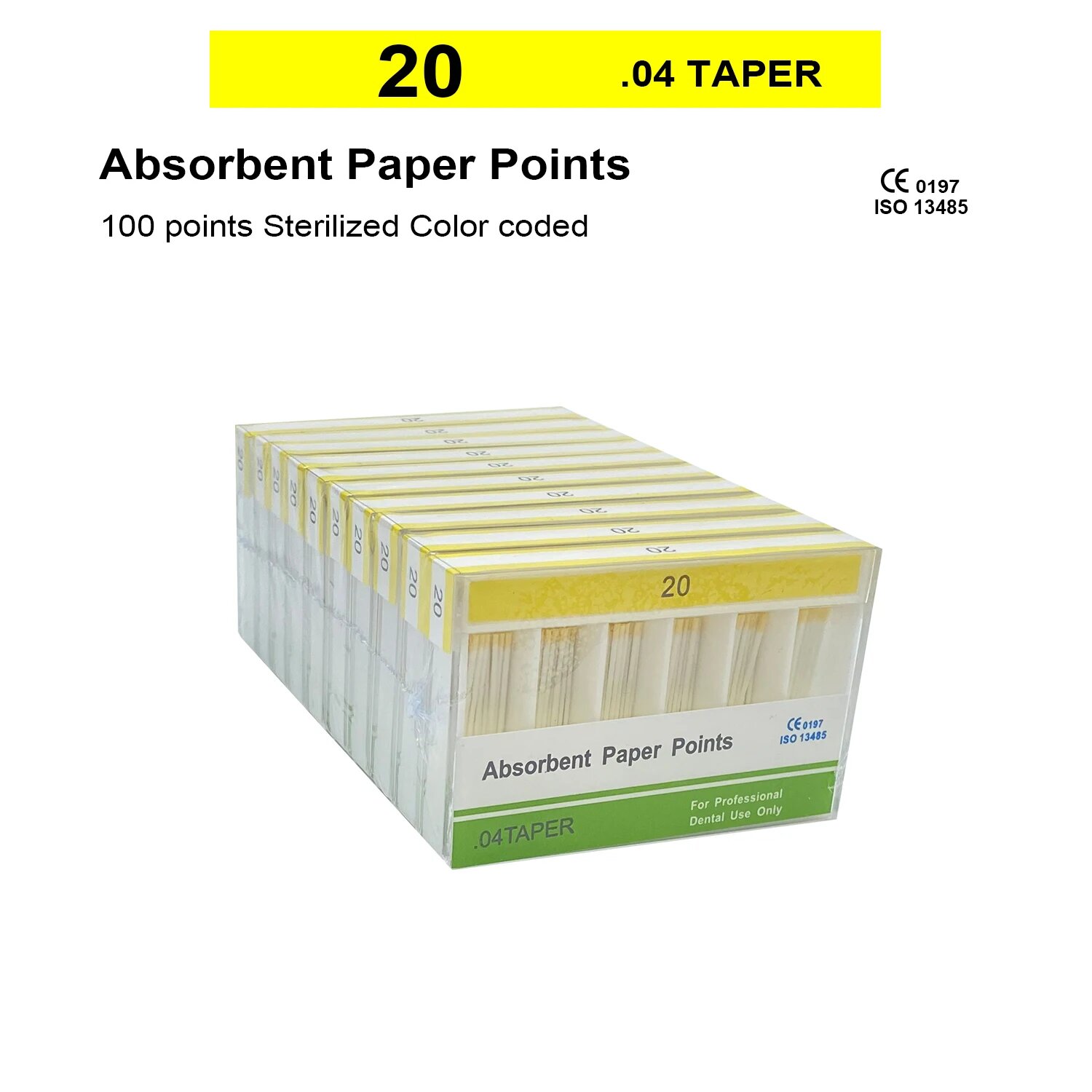 Абсорбирующие бумажные точки Well CK, 20 .04 Taper