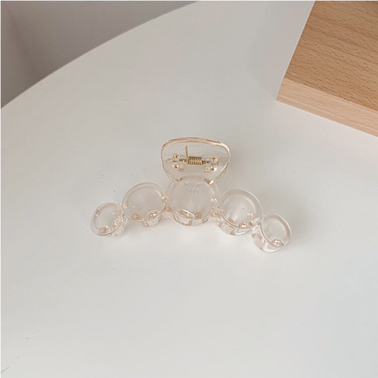 Заколка-фиксатор "Прозрачный захват для шампанского", для волос, на затылке, женская