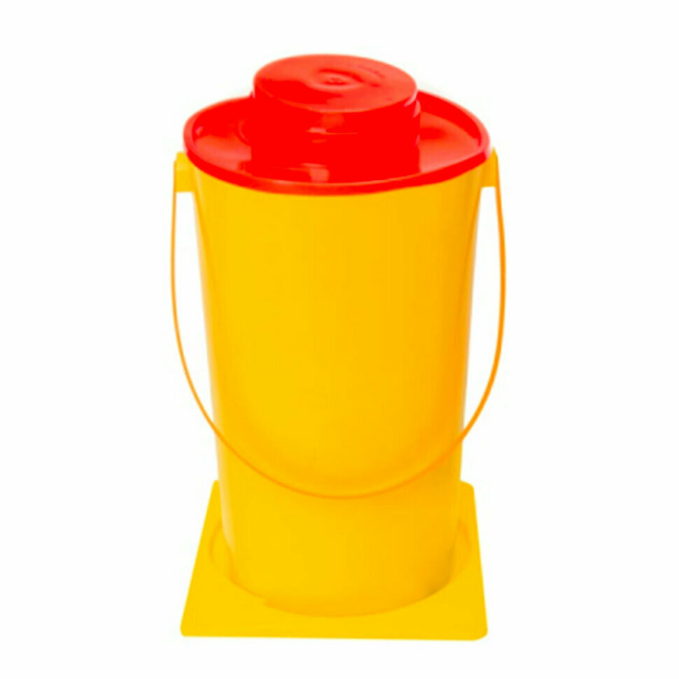 Контейнер для сбора отходов острого инструмента, 2 л, комплект 55 шт, желтый (класс Б), сзпи, 631406