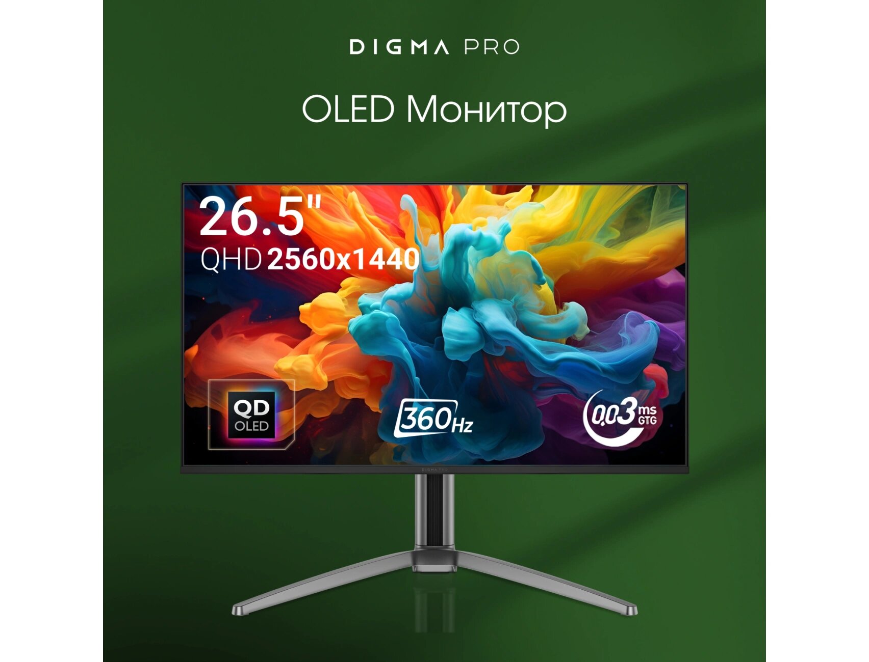 Монитор 27" Digma Pro Vision S, 2560х1440, 360 Гц, QD OLED, черный (dm27sp05)