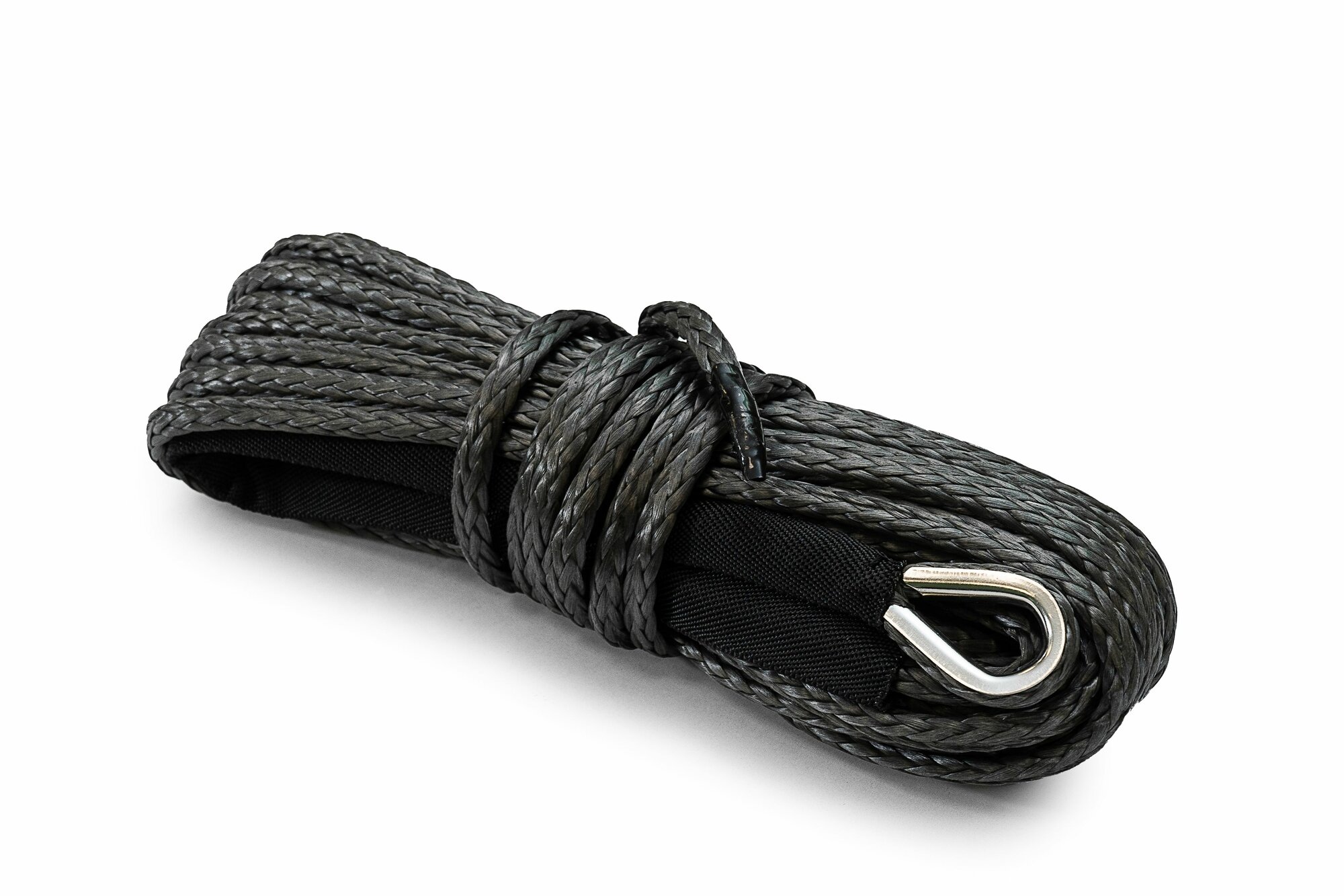 Трос синтетический с коушем 6 мм х 18 метров, 3,6 тонн (серый)