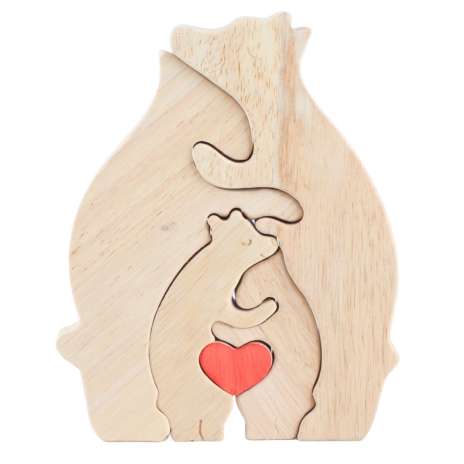 Wooden Bears Family Puzzle 4 Cute Exquisite Personalized Art for Mom Kids Christmas